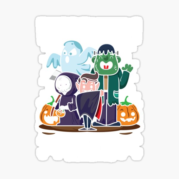 "Hideous Person Terrifying Halloween Team Graphic For Fans" Sticker for ...
