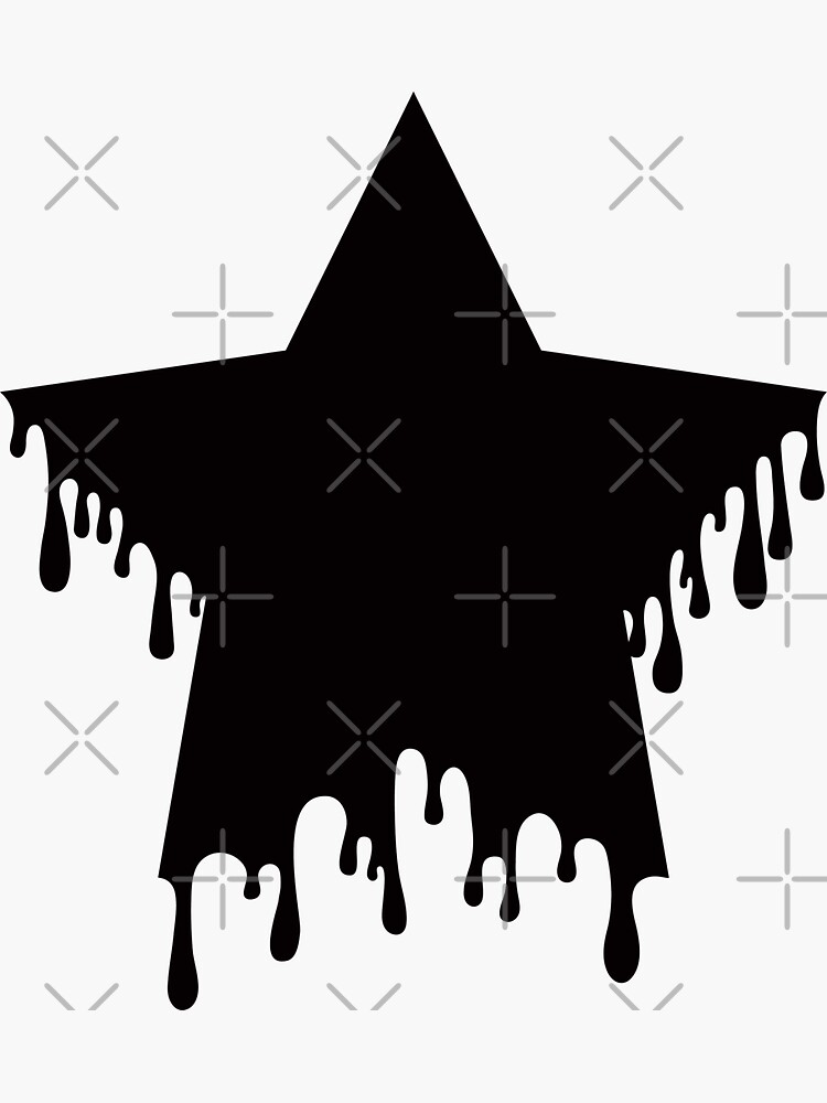 "Dripping Star Silhouette" Sticker for Sale by JessicaAmber | Redbubble