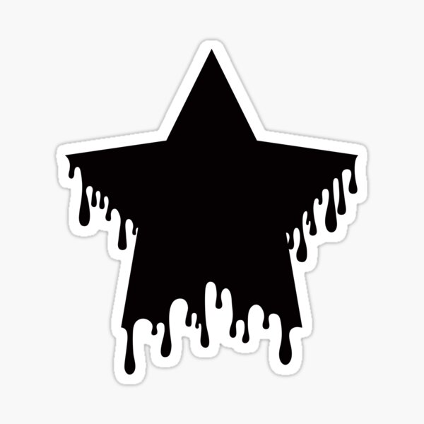 "Dripping Star Silhouette" Sticker for Sale by JessicaAmber | Redbubble