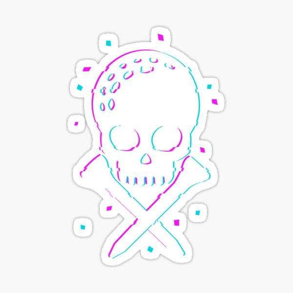 "Gift Idea Golf Skull Glict" Sticker for Sale by ConnyWiesner | Redbubble