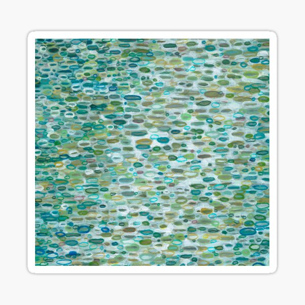 "Large Abstract Blue Raindrops" Sticker by MargaretJuul | Redbubble