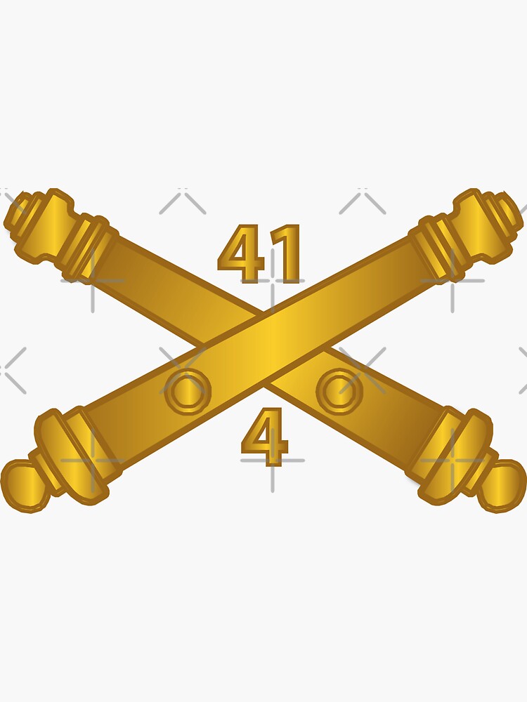 "Army - 4th Bn 41st Artillery w Branch X 300" Sticker for Sale by ...