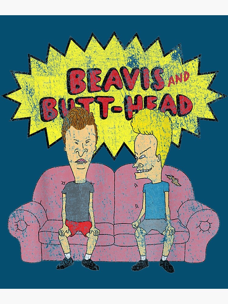 "Beavis and Butthead Distressed Couch Logo Graphic Nachos On The Couch ...