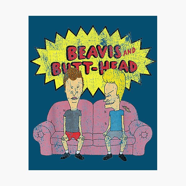 "Beavis and Butthead Distressed Couch Logo Graphic Nachos On The Couch ...