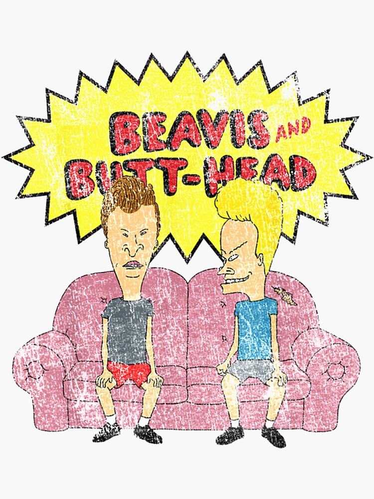 "Beavis and Butthead Distressed Couch Logo Graphic Nachos On The Couch ...