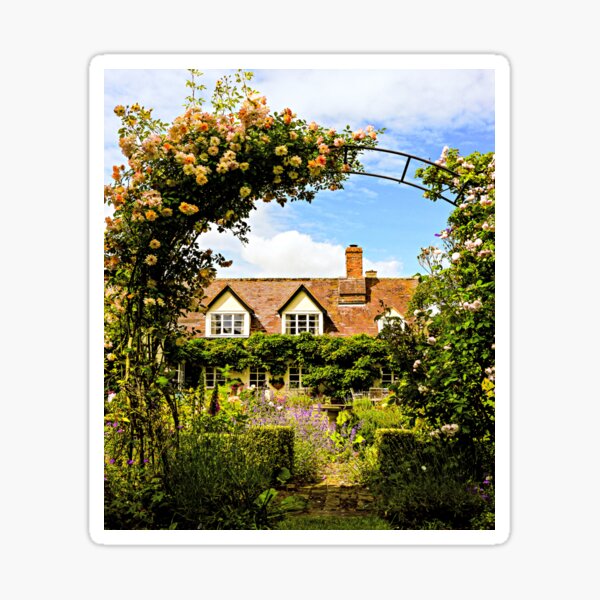 "Country Cottage." Sticker for Sale by ScenicViewPics | Redbubble