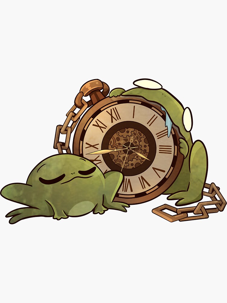 "Steampunk Pocket Watch Frogs" Sticker for Sale by HedgeEmporium ...