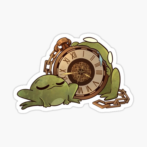 "Steampunk Pocket Watch Frogs" Sticker for Sale by HedgeEmporium ...
