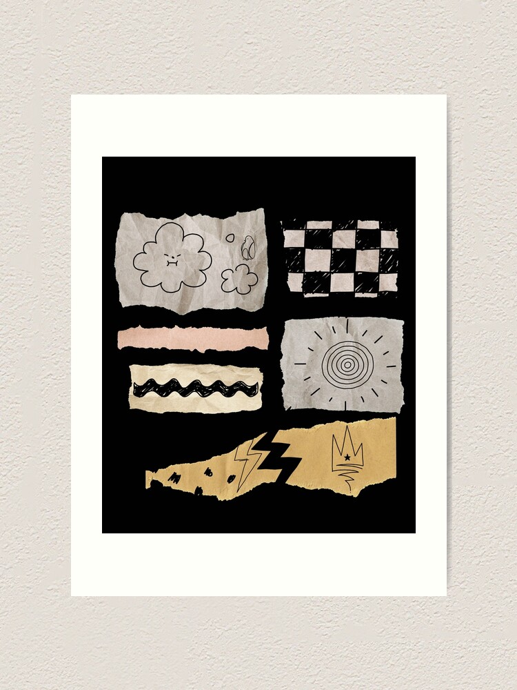 "Doodle collage line Drawing" Art Print for Sale by TypeWrite | Redbubble