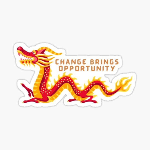 "Change brings opportunity." Sticker for Sale by Rabbitrks | Redbubble