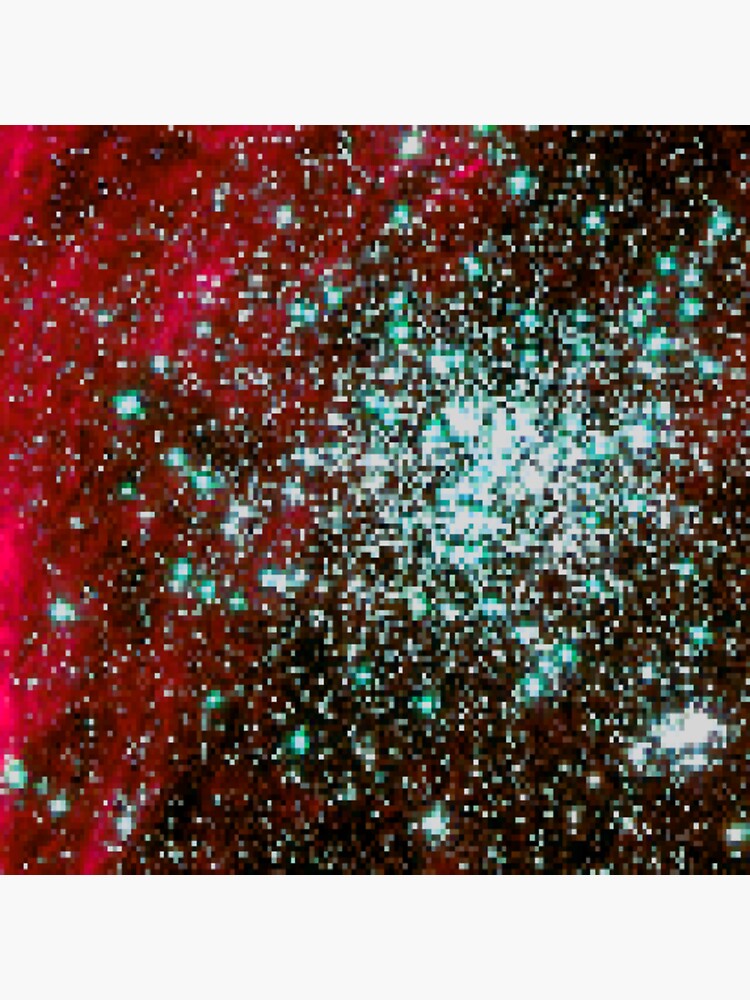 Sticker « 16-Bit Pixel Art Galaxy NGC 1850 Version Rouge par Ancient ...