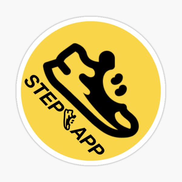 "Step App Logo" Sticker for Sale by NOMINOKA | Redbubble