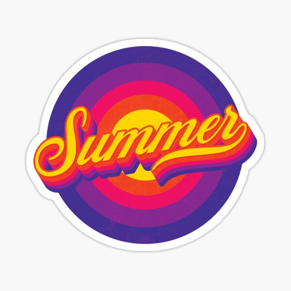 "Summer - Vintage Retro 80s Style" Sticker for Sale by James-Apinardo ...