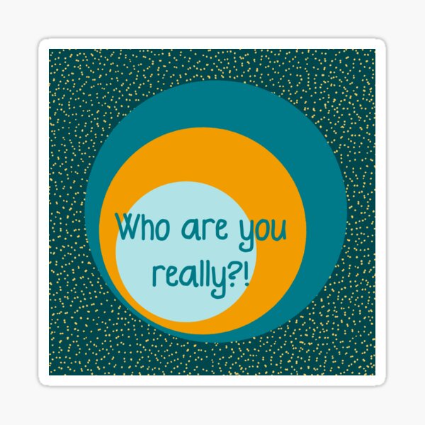 "Meditation time quote- who are you really?" Sticker for Sale by ...