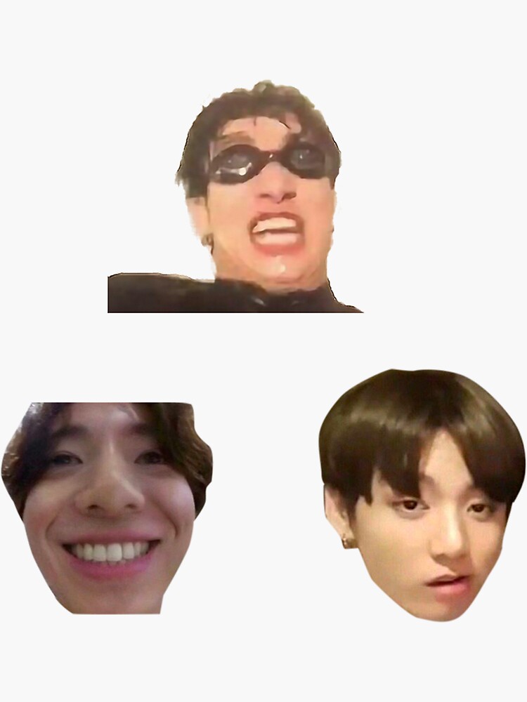 Pegatina «JUNGKOOK (JK) CARAS ICÓNICAS Y DIVERTIDAS DE BTS» de ...