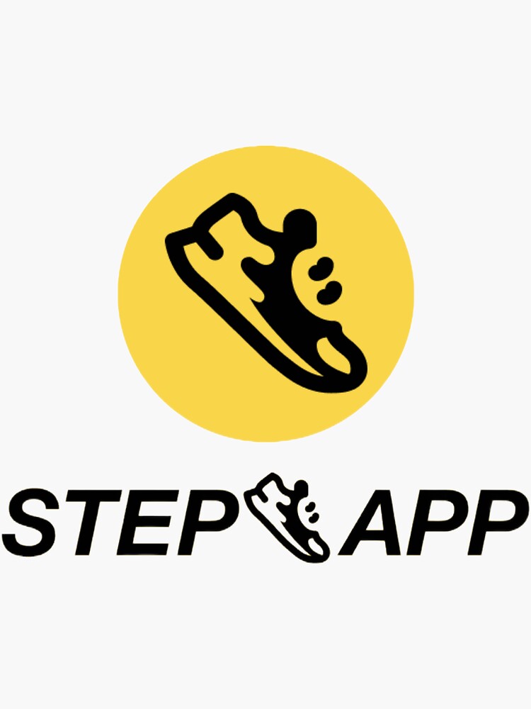 "Step App Logo Move to Earn " Sticker for Sale by NOMINOKA | Redbubble