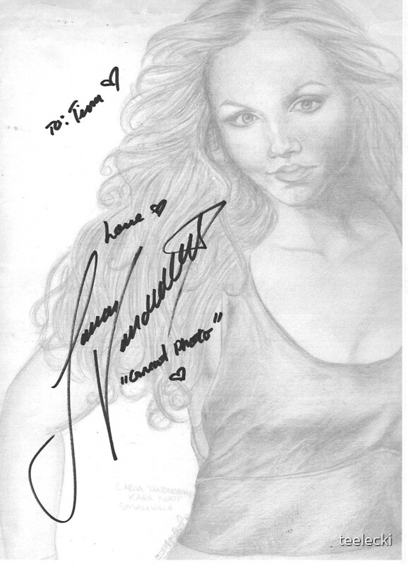 "Autograph - Laura Vandervoort" by teelecki | Redbubble