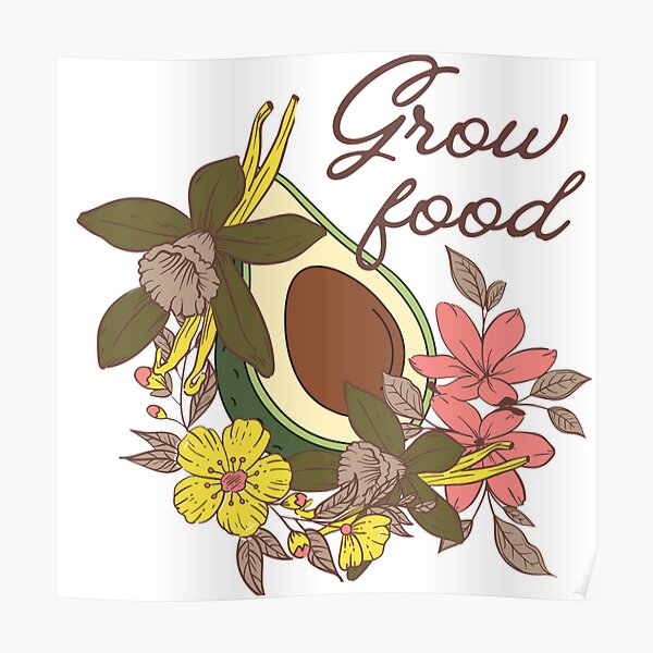 "The cute vegan grow food floral vintage " Poster for Sale by Simon0910 ...
