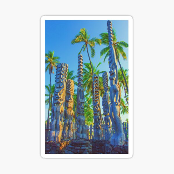 "The Hawaiian Tiki Gods" Sticker for Sale by aestheticway | Redbubble