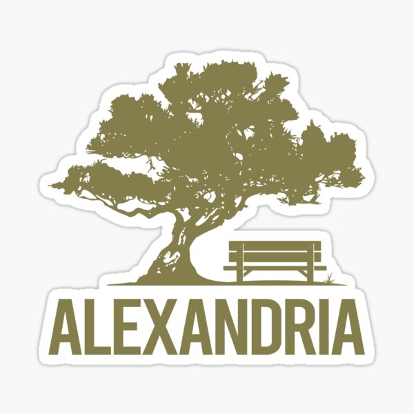 "Bench And Tree Alexandria" Sticker for Sale by marisasarahhgbs | Redbubble