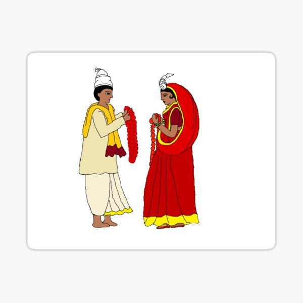 "Bengali Bride 8" Sticker for Sale by sharmishthabosu | Redbubble