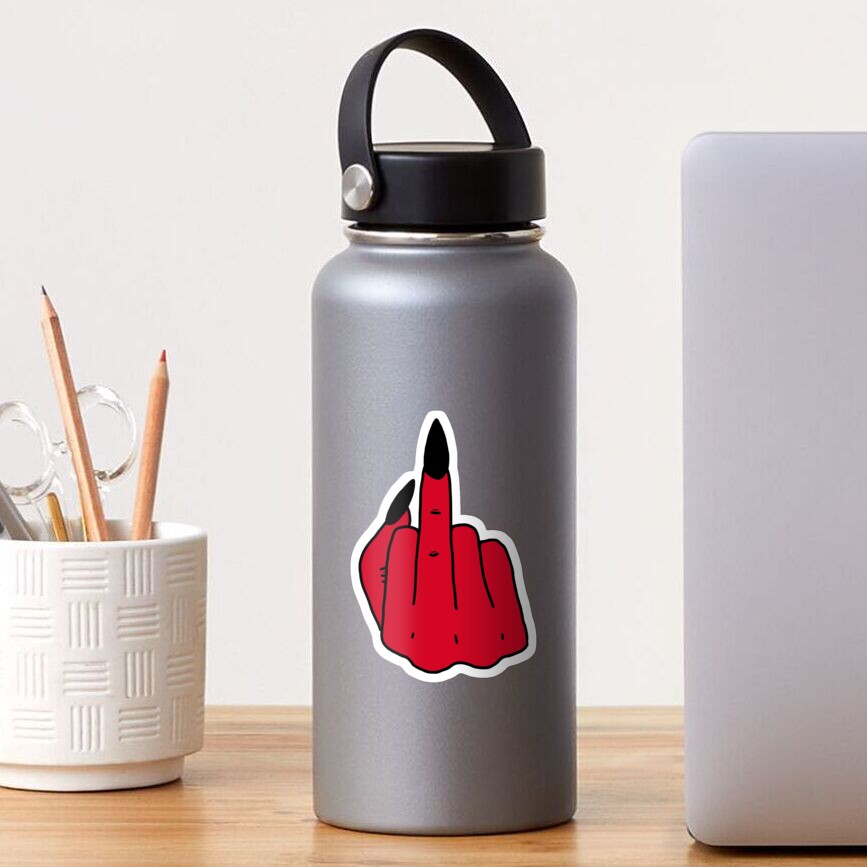 "Demon Middle Finger" Sticker for Sale by mothofthemist | Redbubble