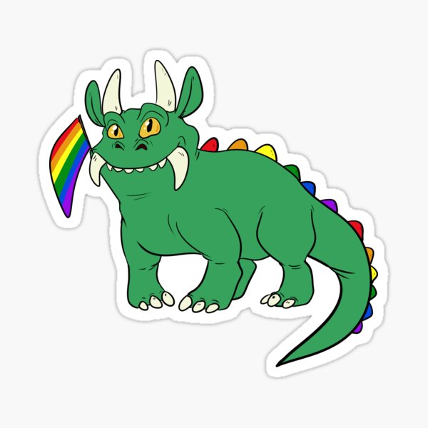 "Rainbow hodag" Sticker for Sale by violetmagician | Redbubble