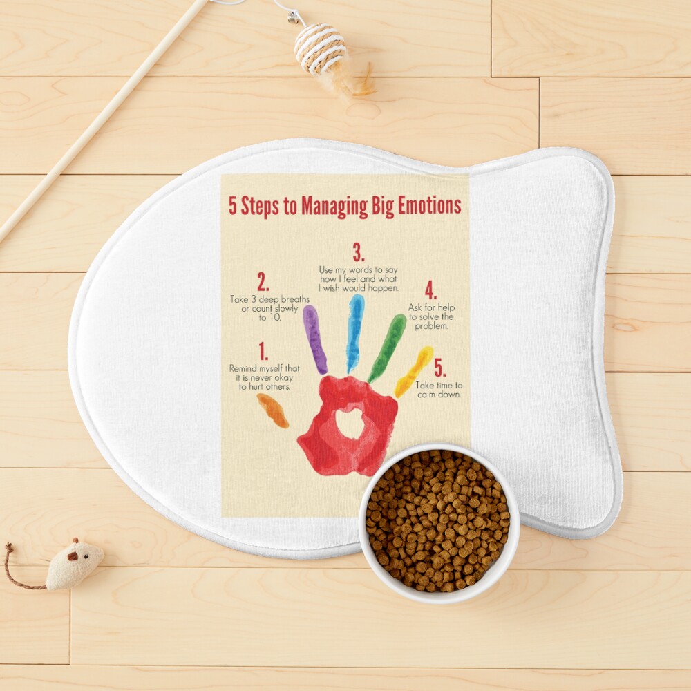 "5 Steps to Managing big Emotions" Poster for Sale by Garnettee | Redbubble
