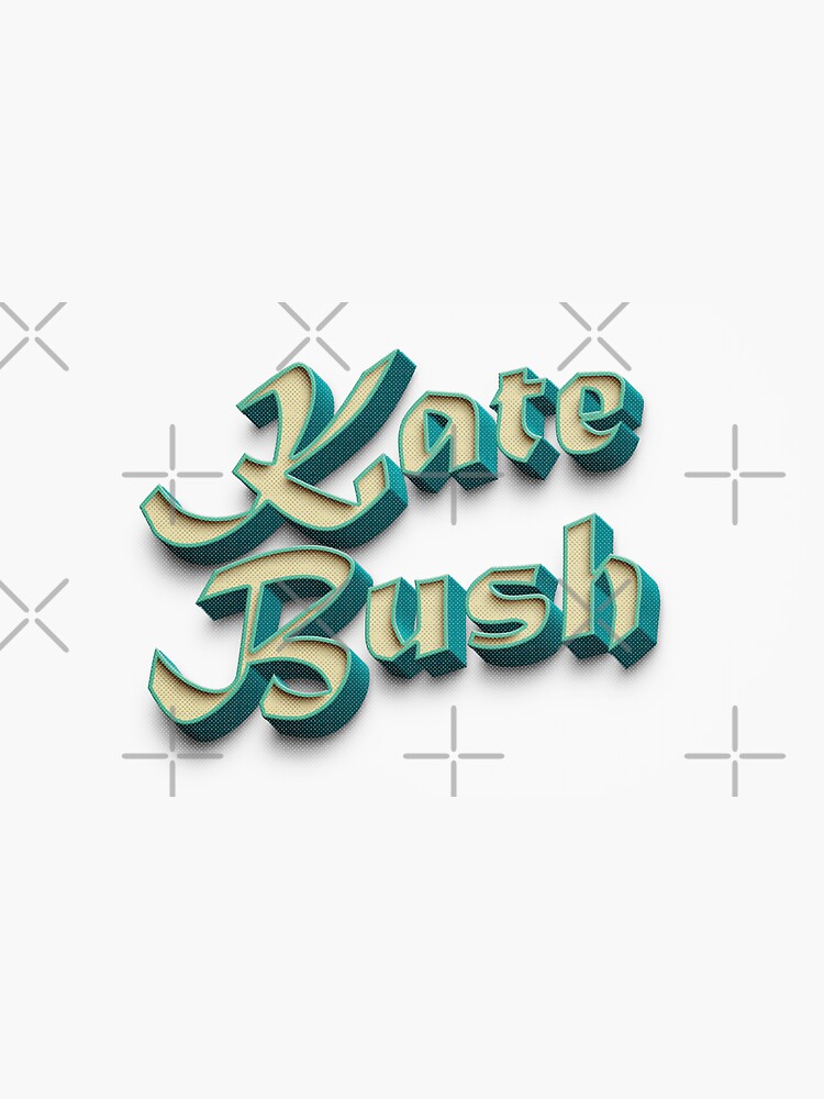 "Kate bush retro text effect" Sticker for Sale by yphien | Redbubble