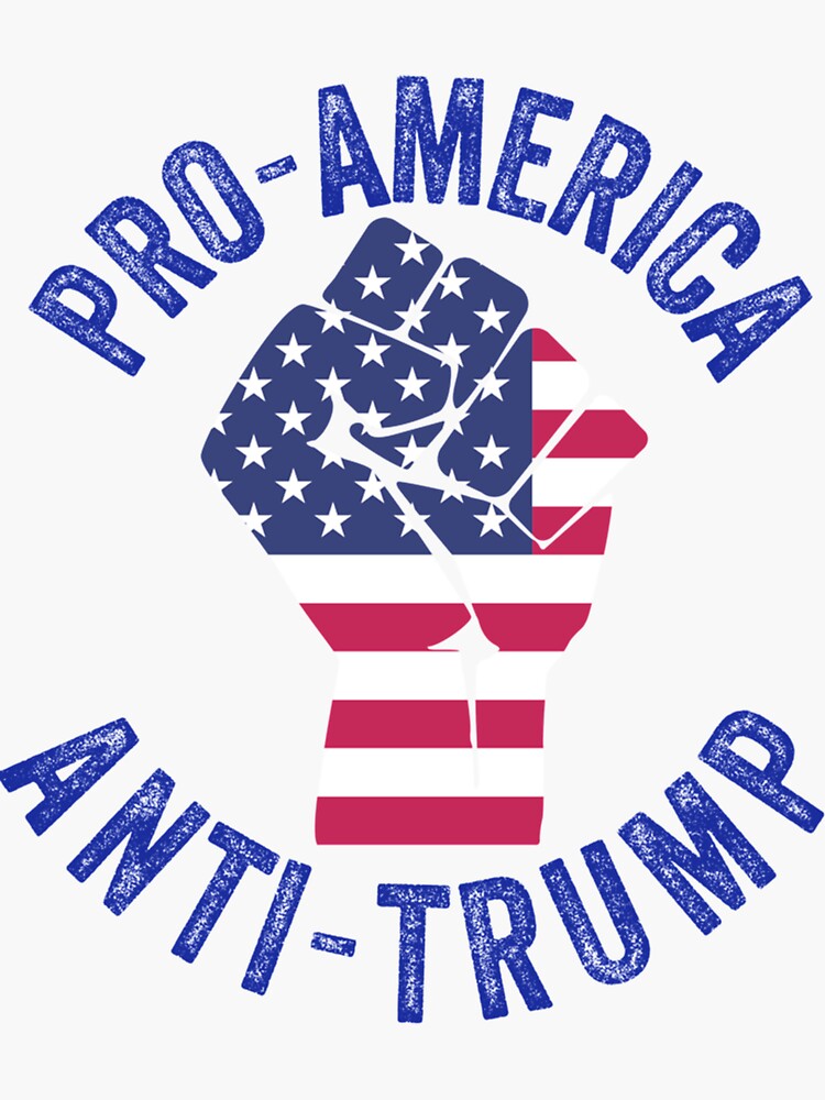 "Pro-America Anti-Trump -USA Flag BLM Logo " Sticker for Sale by ...