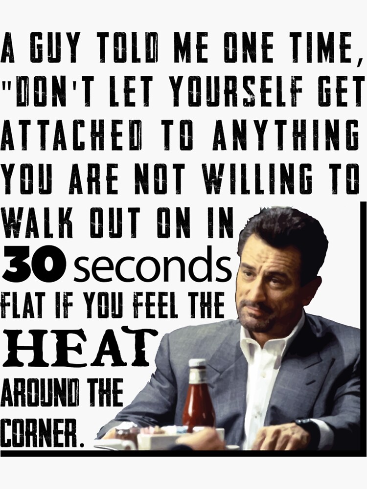 "Heat(1995) Neil Mccauley 06 " Sticker for Sale by RaccoonDes | Redbubble