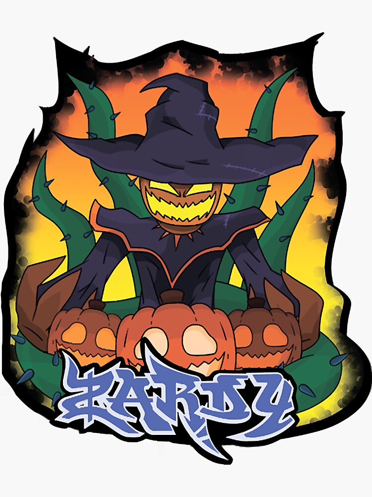 "fnf zardy from zardy's maze graffiti with text " Sticker for Sale by ...