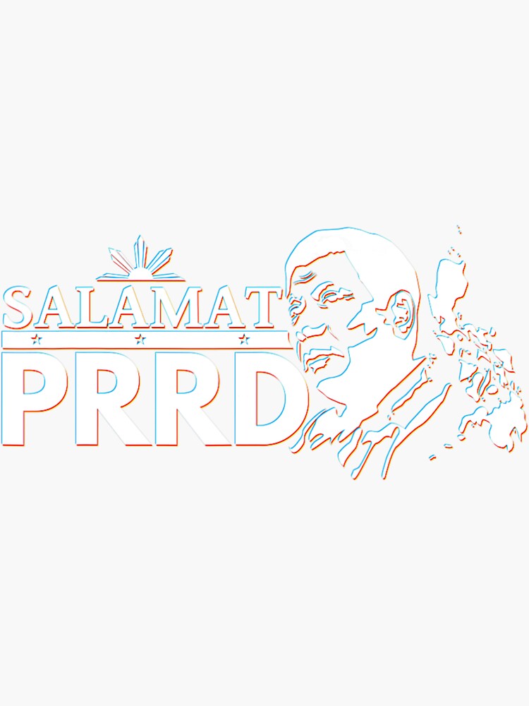 "Official Salamat Prrd President Rodrigo Roa Duterte" Sticker for Sale ...
