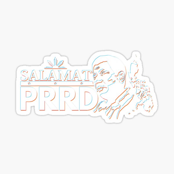 "Official Salamat Prrd President Rodrigo Roa Duterte" Sticker for Sale ...