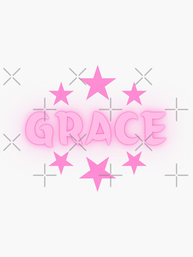 "Lovely Girl Named Grace" Sticker for Sale by PatternsUp | Redbubble