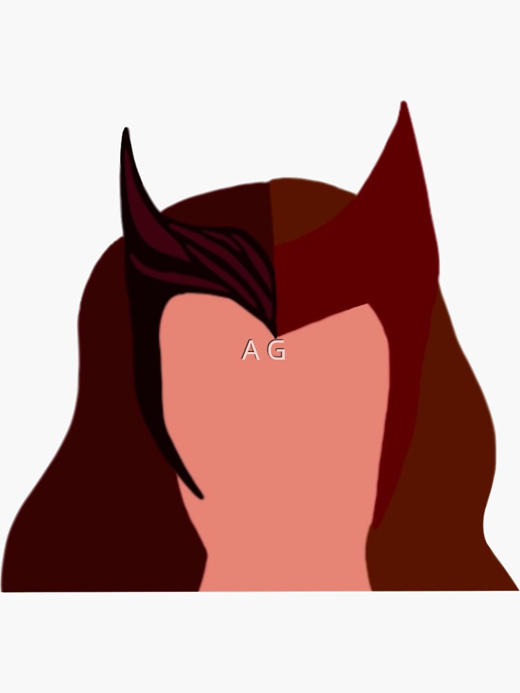 "Wanda|Scarlet" Sticker for Sale by AngelaGrigorian | Redbubble