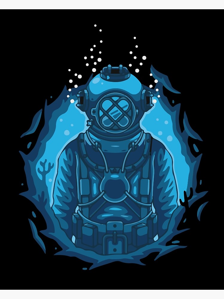 "Scuba diver deep water" Poster for Sale by Egezinti | Redbubble