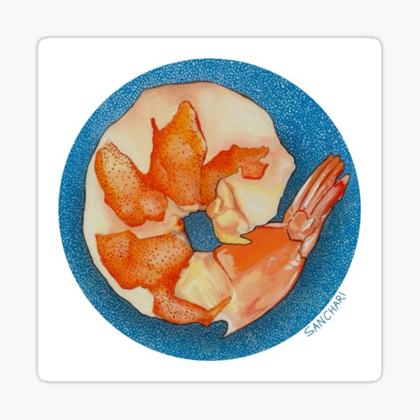 "A Prawn " Sticker for Sale by catsandstickers | Redbubble