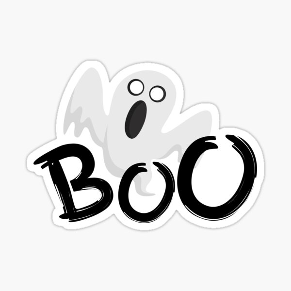 "boo classic, halloween" Sticker for Sale by marklim0114 | Redbubble