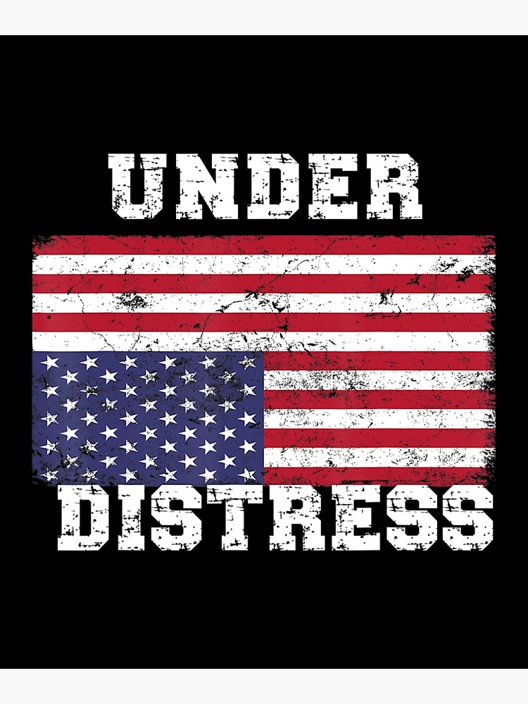 "Under Distress Upside Down American Flag Usa" Poster for Sale by ...