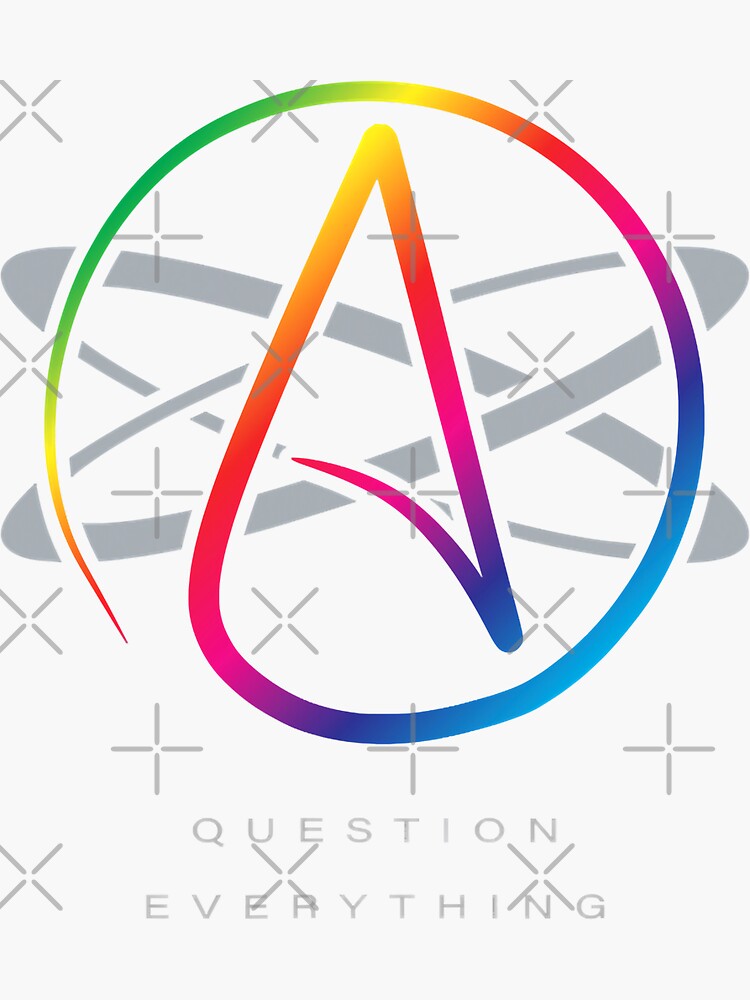 Pegatina «Ateo Logo Átomo Símbolo Pregunta Todo LGBTQ» de GardNewerd ...