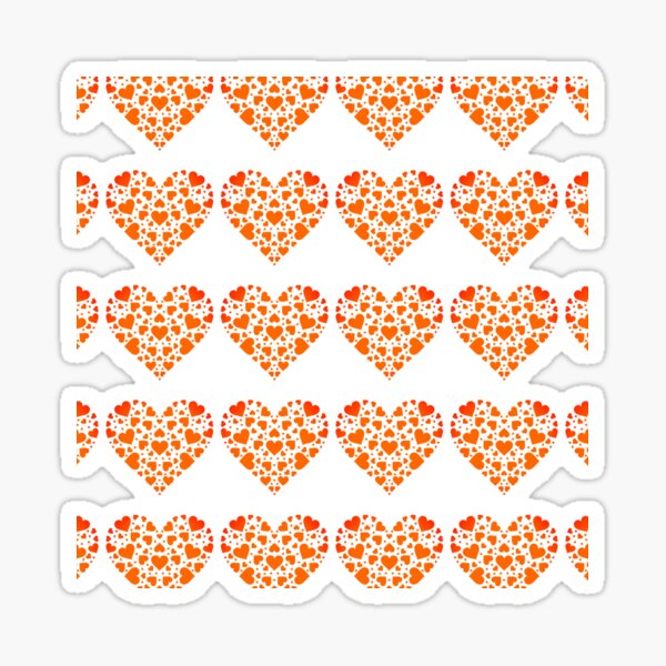 "overlapping hearts pattern" Sticker for Sale by nooranta17 | Redbubble