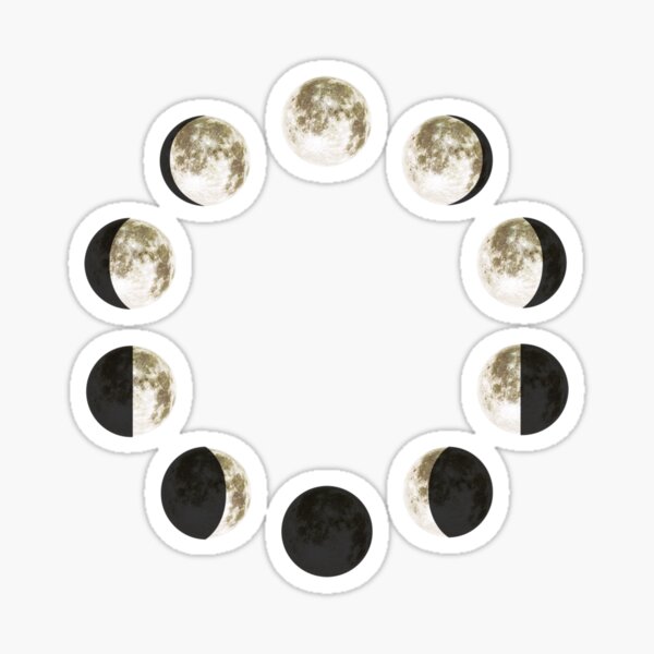 "Moon phases" Sticker for Sale by GabrielMadrasse | Redbubble