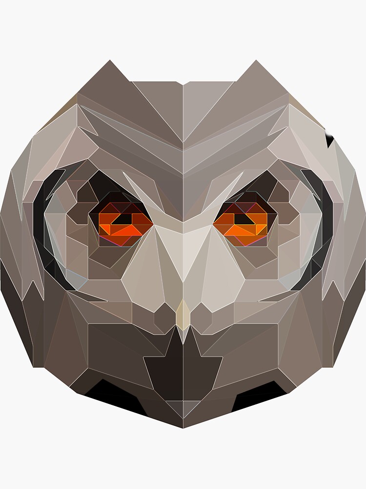 "Owl Low Poly Geometry" Sticker for Sale by OriginXvi | Redbubble