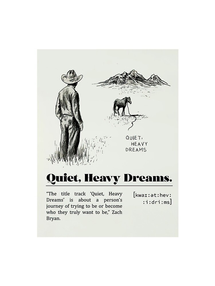 "Zach Bryan Quiet Heavy Dreams" iPhone Case for Sale by ClothingMI ...