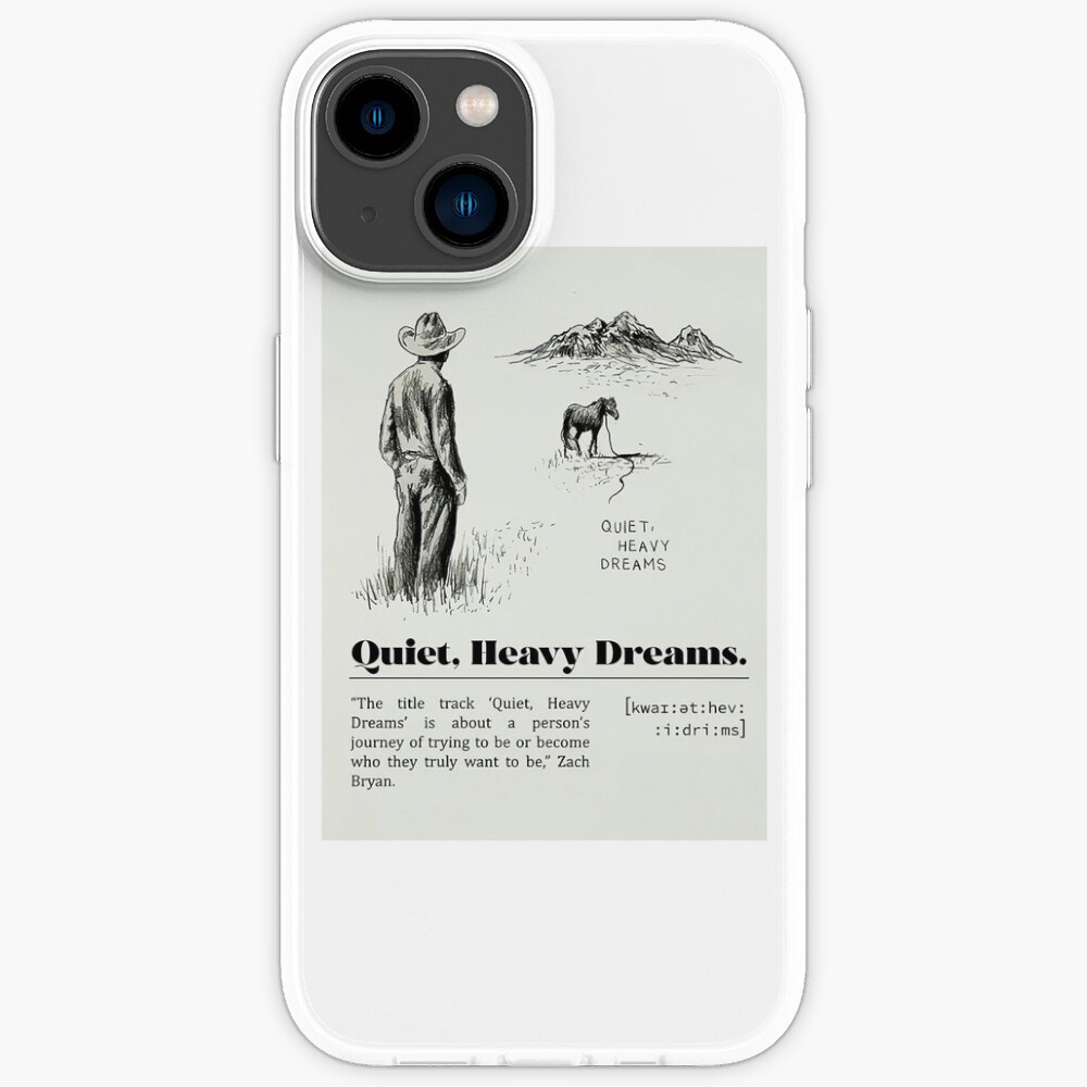 "Zach Bryan Quiet Heavy Dreams" iPhone Case for Sale by ClothingMI ...