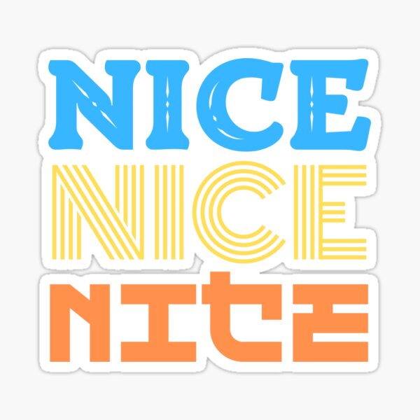 "Nice Colorful Typography" Sticker for Sale by rzouroub | Redbubble