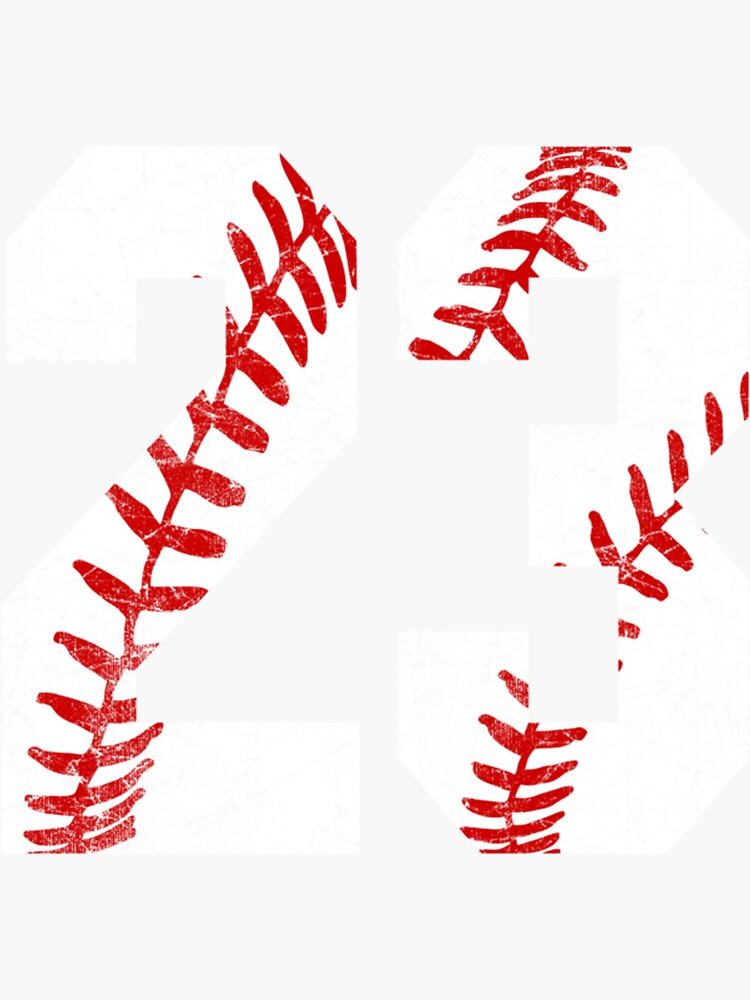 "Vintage Worn Baseball Mom 23 Jersey Baseball Number 23 " Sticker for ...