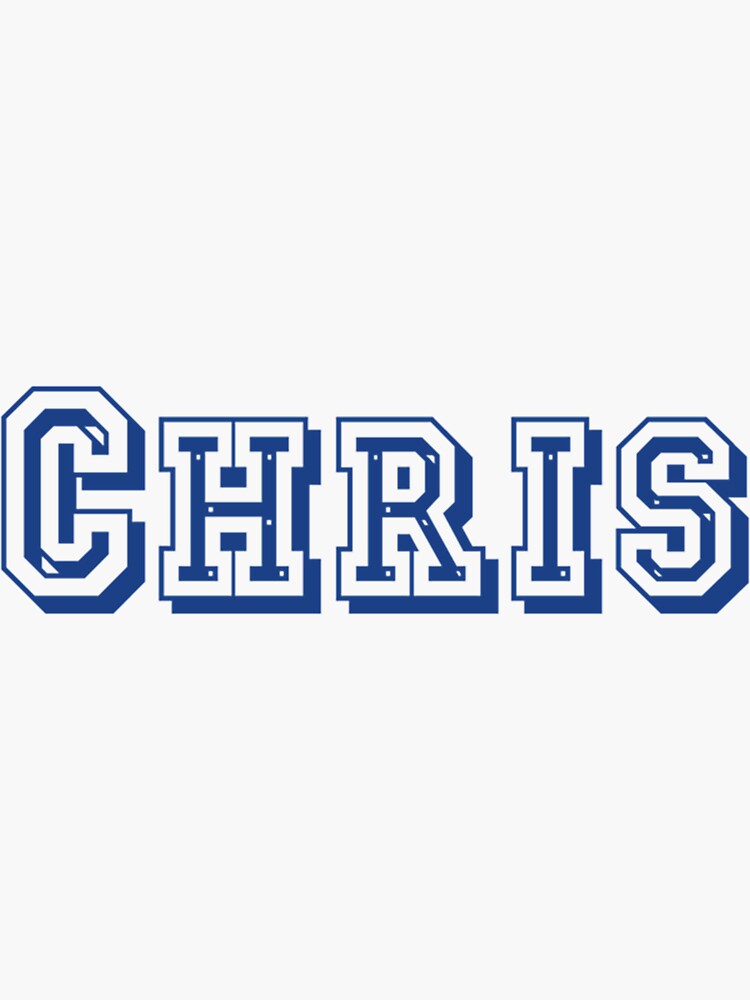 "Chris " Sticker for Sale by Digitalshoppng | Redbubble