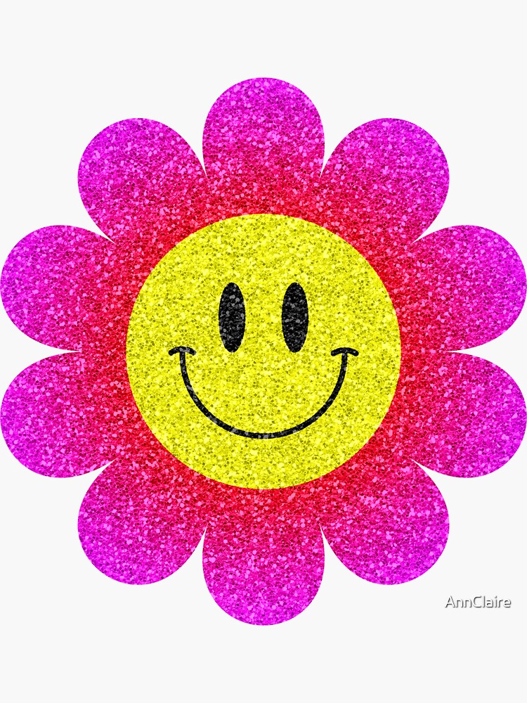 "Y2K glitter flower" Sticker for Sale by AnnClaire | Redbubble